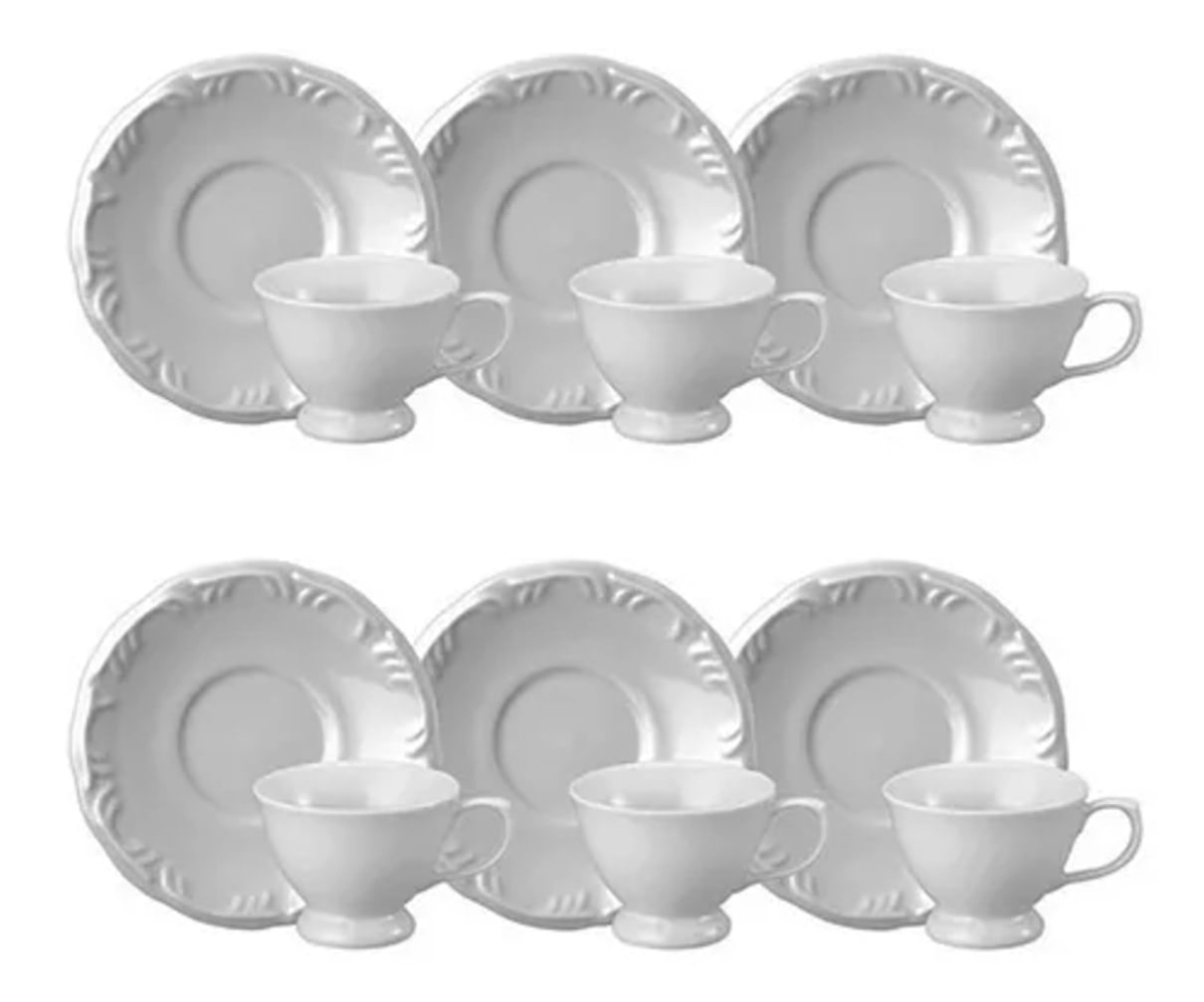 Jogo de Xícaras para Café Pomerode com Pires 12 Peças - Schmidt ...