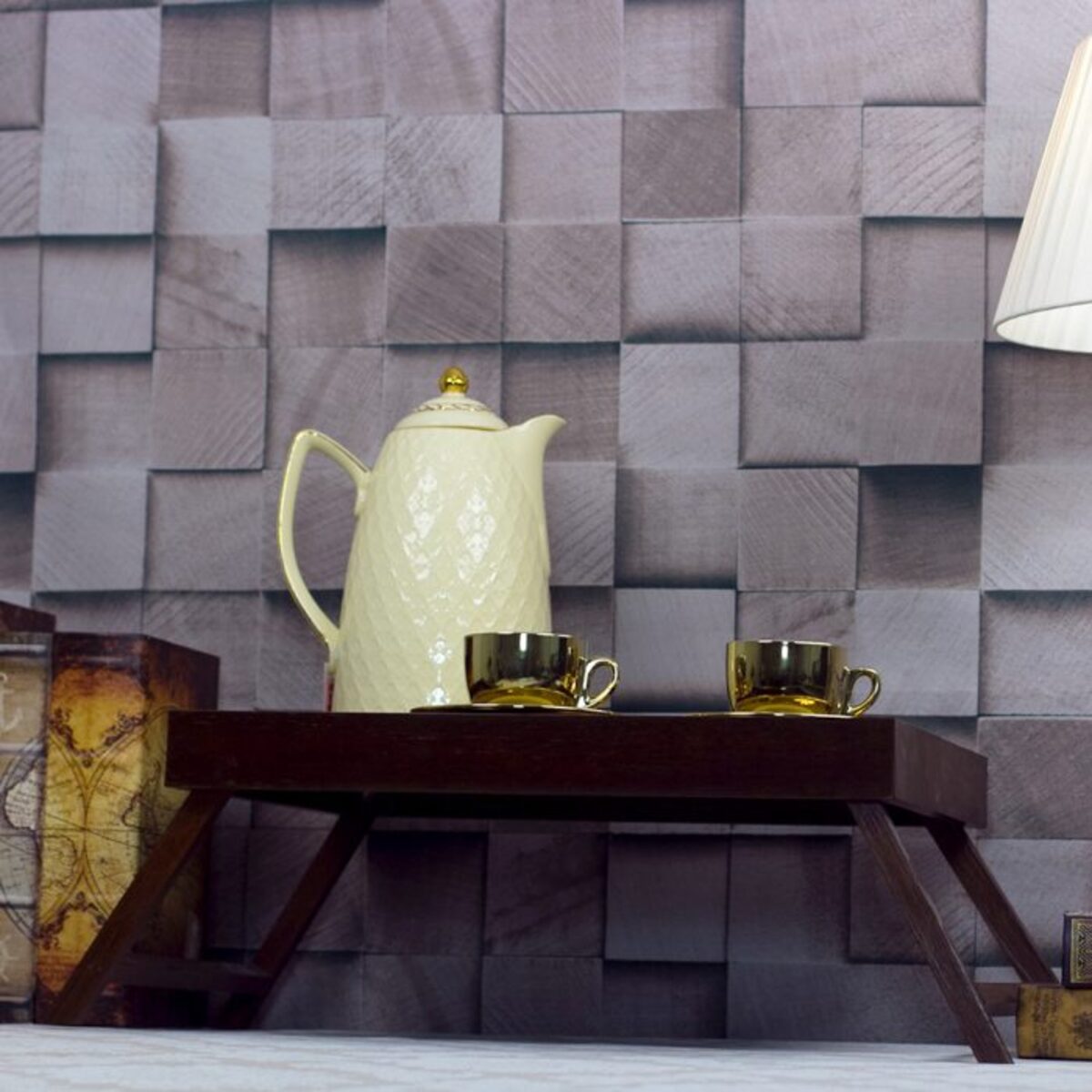 Bandeja de Madeira para Café da Manhã Naturals - Woodart - Fretta Home