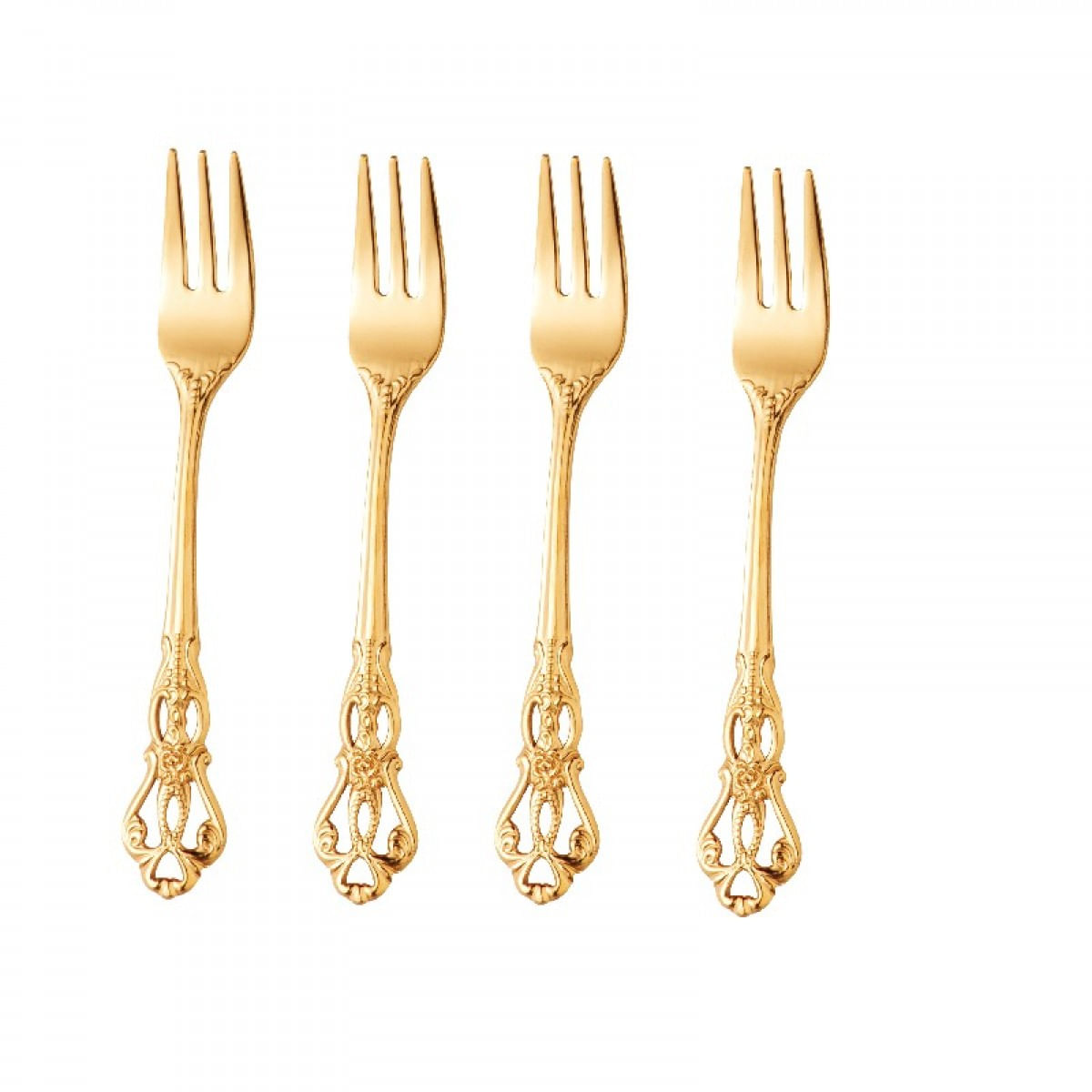 Conjunto de 4 Garfos para Bolo em Aço Inox Crown - Bon Gourmet - Fretta ...