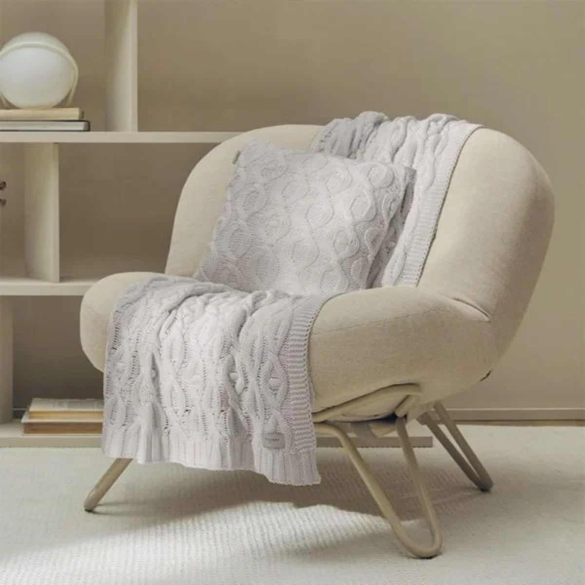 Manta Decorativa de Tricot 100% Algodão Brera - Trussardi - Fretta Home