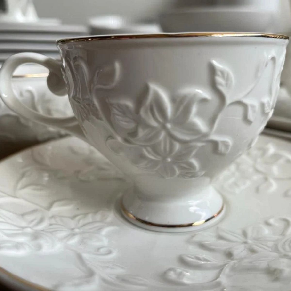 Jogo de Xícaras Para Café Com 12 Peças Scarlet New Bone 90Ml - Full Fit ...