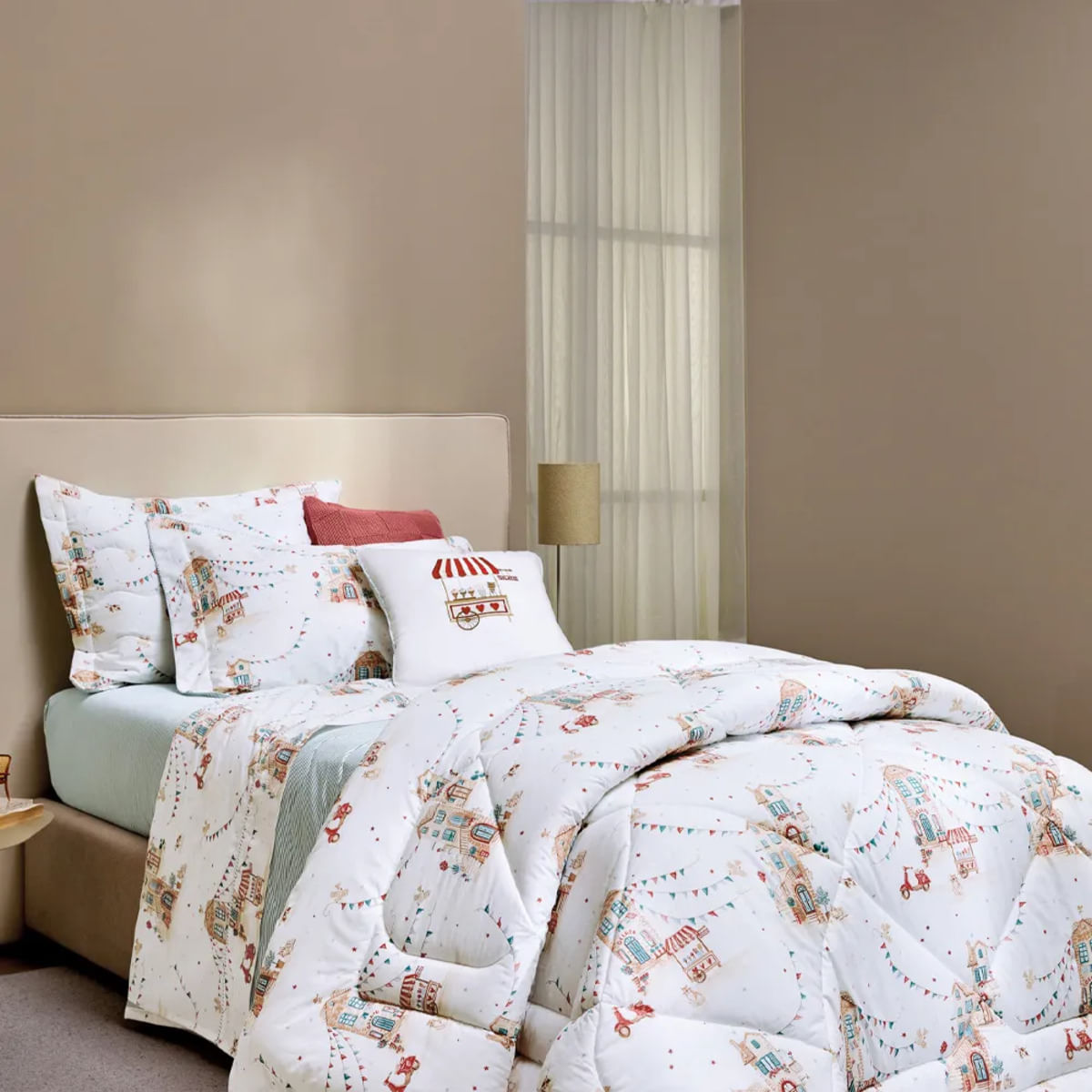 Jogo de Colcha Solteiro 2 Peças Infantil Tutte Belle 100% Algodão ...